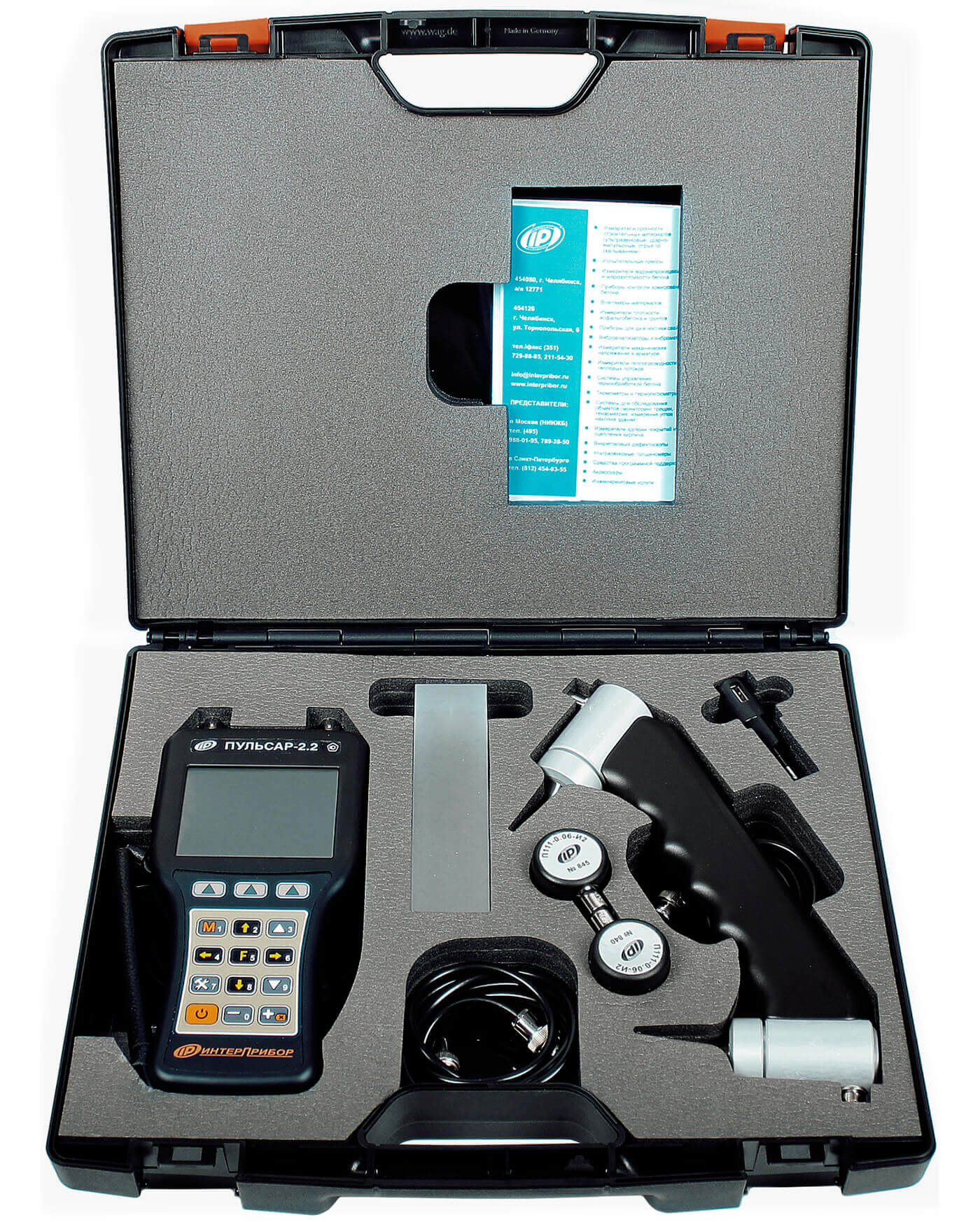 PULSAR-2.2 instrument with visualization for ultrasonic testing of concrete